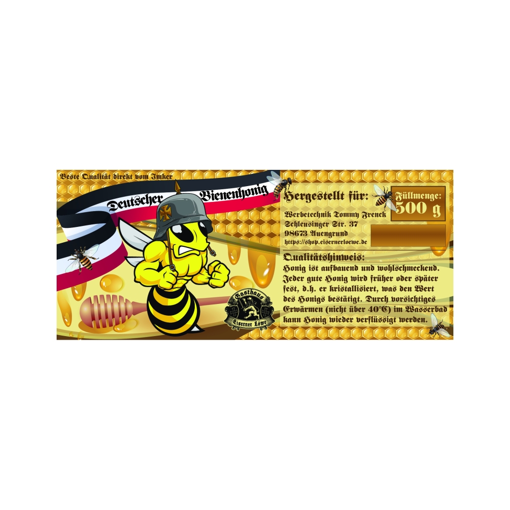 Honig "Waldhonig" - Deutscher Bienenhonig aus Südthüringen - 1 Glas ...